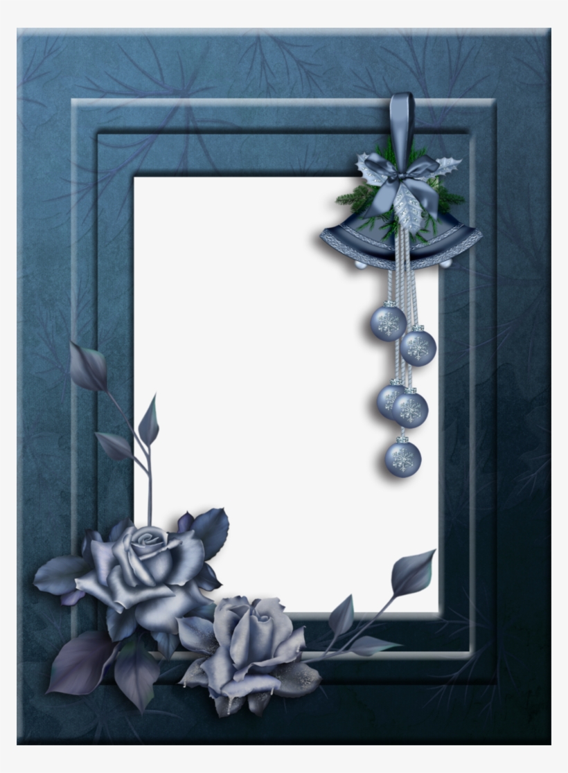 Blue Frame - Marcos Para Fotos De Rosas Azules Png Transparent PNG ...