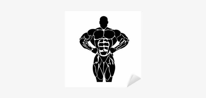 Bodybuilding, Power Lifting Concept Isolated On White - Vector Pose ...
