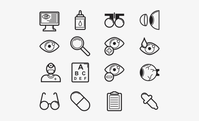 Eye Doctor Icons Vector - Iconos De Optometria Png Transparent PNG ...