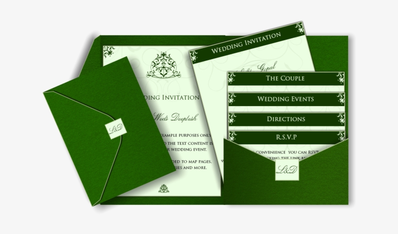 Services - Green Invitation Card Design Transparent PNG - 670x426 ...