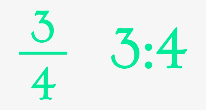 Fractions Same But Different Three Quarters - Number Transparent PNG ...