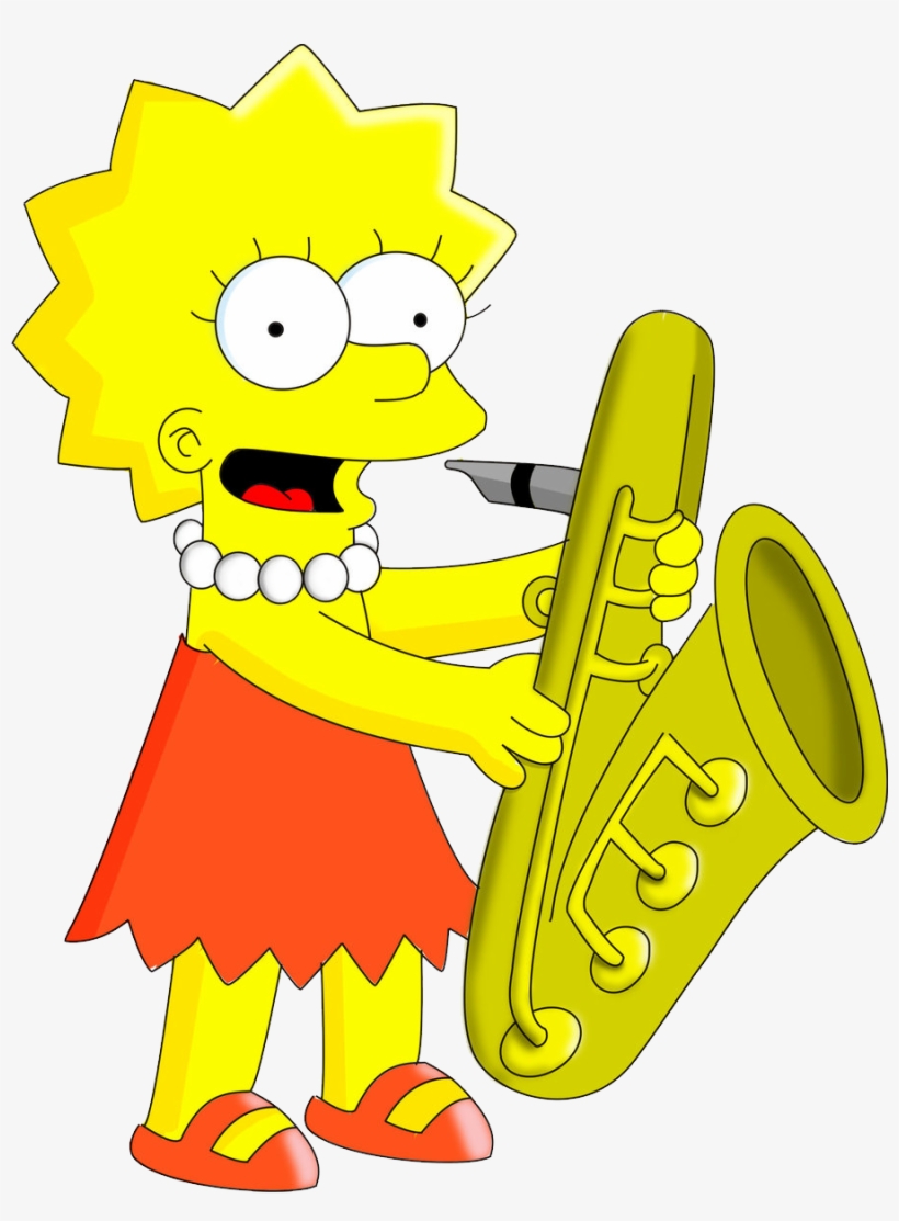 Download Lisa Simpson Saxophone Png - HD Transparent PNG - NicePNG.com