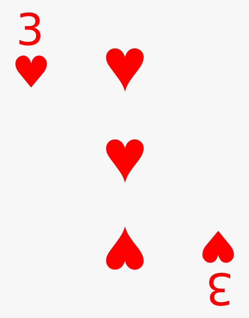 1,046 Pixels - 3 Of Hearts Card Png Transparent PNG - 747x1046 - Free ...