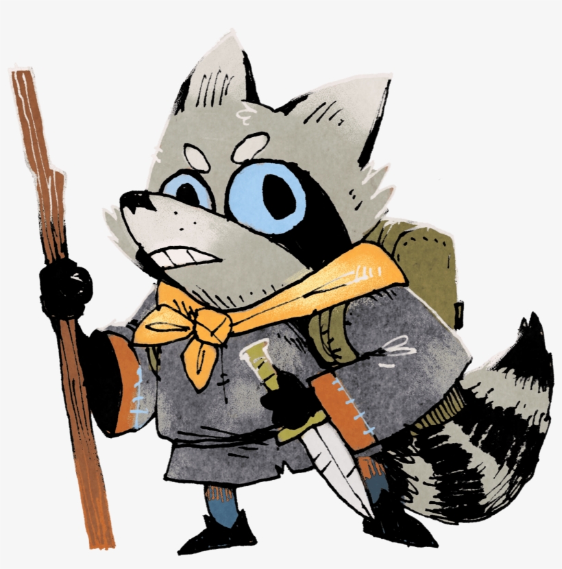 Root Character Concept Raccoon - Root Board Game Vagabond Transparent ...