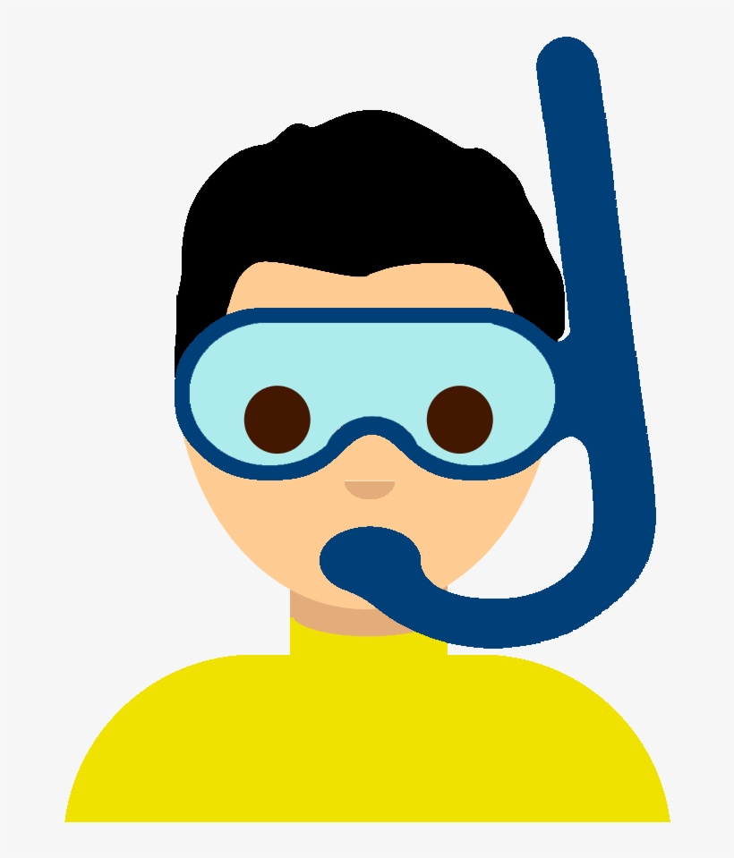 Scuba-diving Boy Emoji - Scuba Diving Emoji Transparent Transparent PNG ...