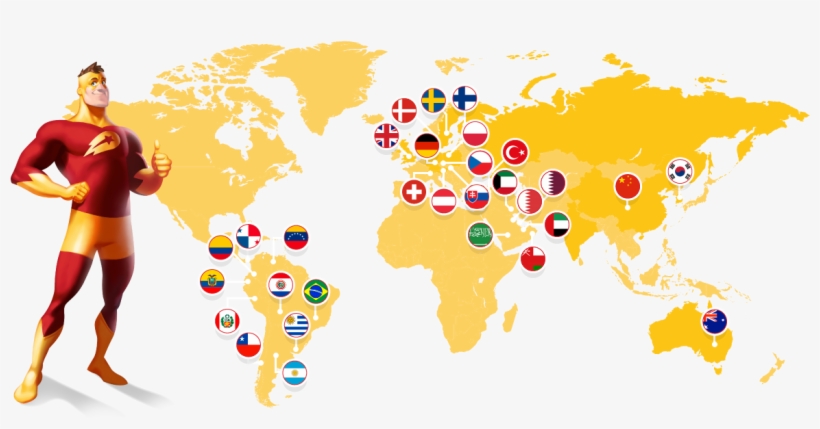 Delivery Hero Is In 64 Countries And - Cashmere On A World Map ...