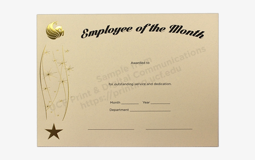 Design Templates Paper Employee Of The Month Corporate Award Instant 
