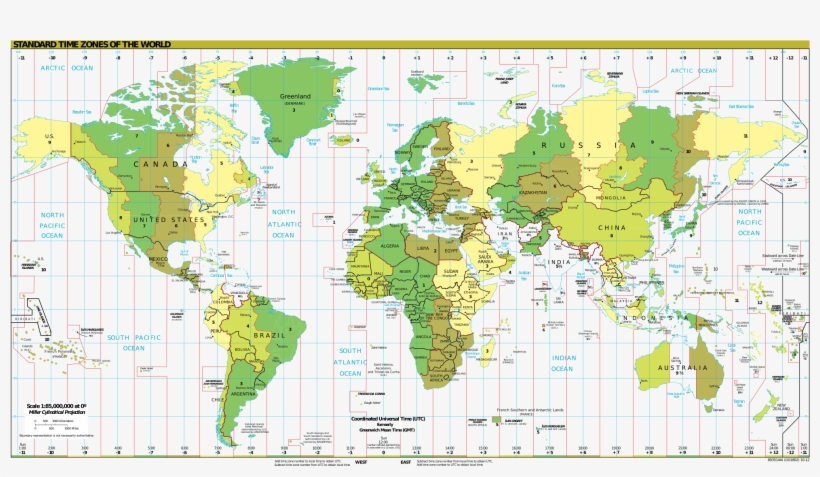 Download Printable World Time Zone Map - World Map Large Size - HD ...