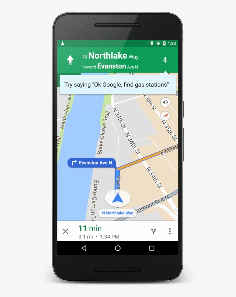 Guidednavigation-1 - Android Phone Google Maps Transparent PNG ...