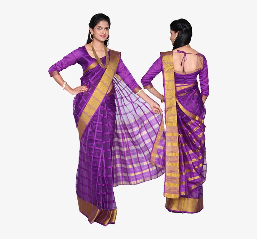 Woman In Saree Png Back Transparent PNG - 2500x685 - Free Download on ...