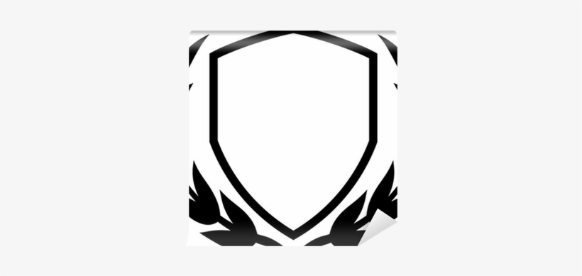 Vector Shield And Laurel Wreath Isolated Wall Mural - Shield Vector ...