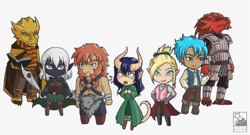 D&d Team - Chibi Style - Chibi Dungeons And Dragons Transparent PNG ...