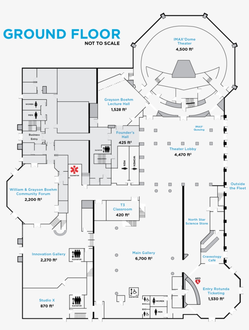 Fleet Science Center Ground Floor - Diagram Transparent PNG - 946x1200 ...