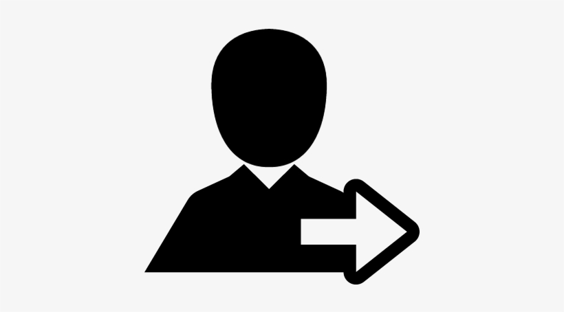 Man And Right Arrow Symbol Vector - Icon Transparent PNG - 400x400 ...