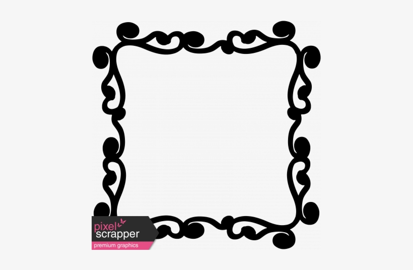 Border Swirl Shape Template - Digital Scrapbooking Transparent PNG ...