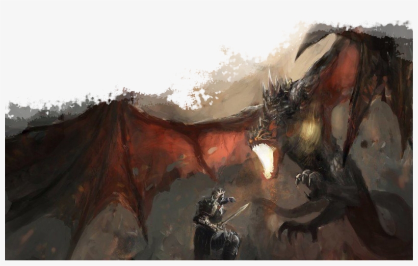 Knight Fighting Dragon Clipart Easy