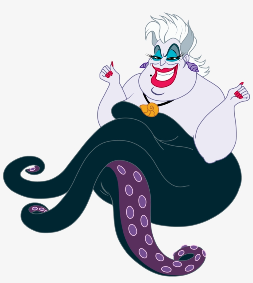 Evil Clipart Mermaid - Little Mermaid Ursula Clipart Transparent PNG ...