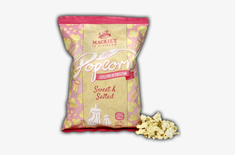 Mackies Sweet And Salted Popcorn - Popcorn Transparent PNG - 445x479 ...