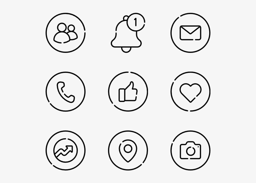 Notifications 50 Icons - Camera Drawing For Logo Transparent PNG ...