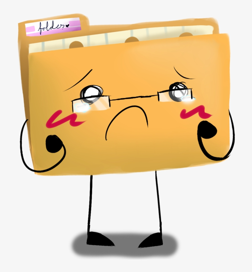 Sad Folder By Pokeythestupe-d7h0dqd - Cartoon Transparent PNG - 872x916 ...