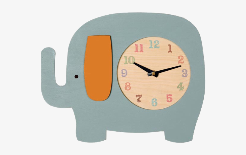 Elephant Clock - Nursery Clock Transparent PNG - 600x600 - Free ...