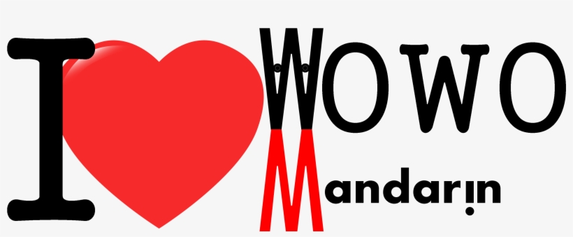 I Love Wowo Mandarin - Wowo Transparent PNG - 3504x1376 - Free Download ...
