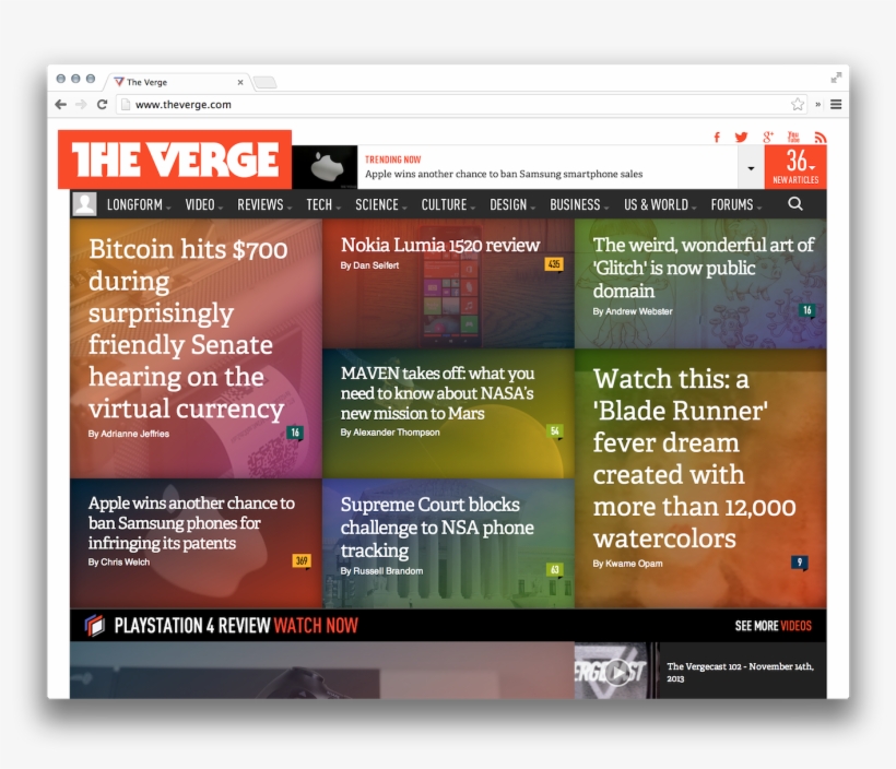 The Verge Logo And Website - Verge Transparent PNG - 1400x1136 - Free ...