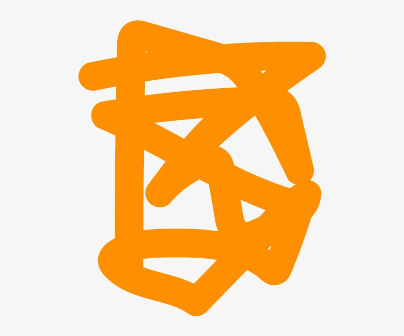 Orange Pencil Scribble