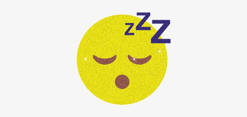 Sleepy Face Emoji Design With Glitter - Slaap Emoji Transparent PNG ...