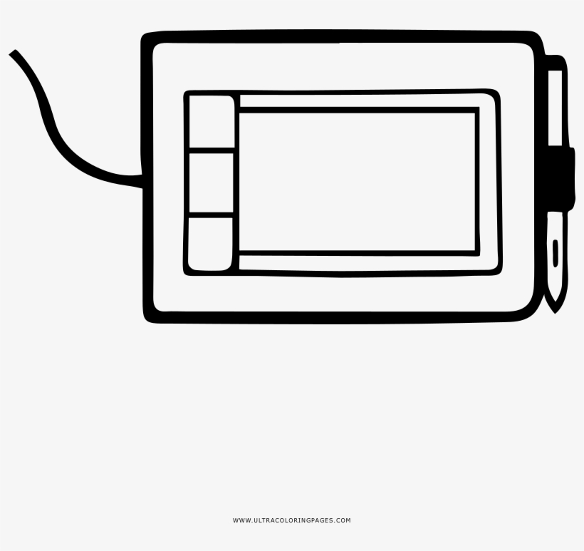 Tablet Coloring Page