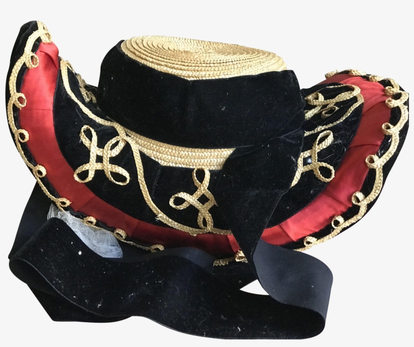 Antique French “ Au Deux Bonjour” Hat In Very Good - Strap Transparent ...