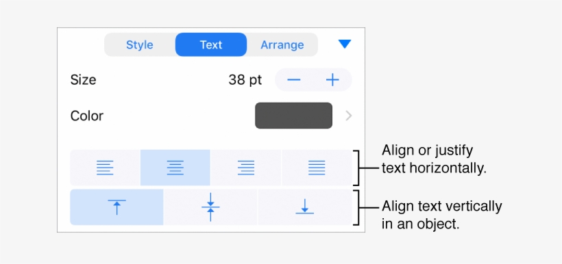 The Alignment Section Of The Format Button With Callouts - Button ...