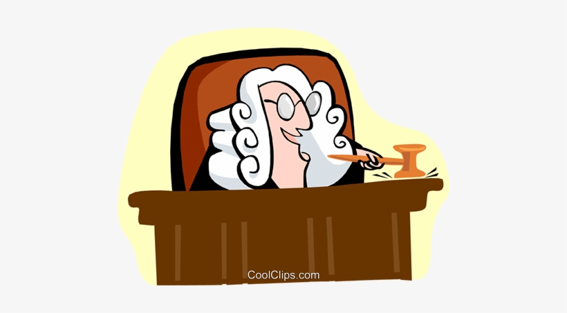 Judge Behind Bench Royalty Free Vector Clip Art Illustration - Judge ...