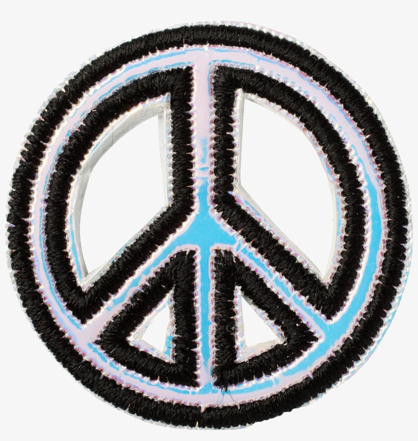 Download Puffy Iridescent Peace Sign Patch - Love Hippie Png - HD ...