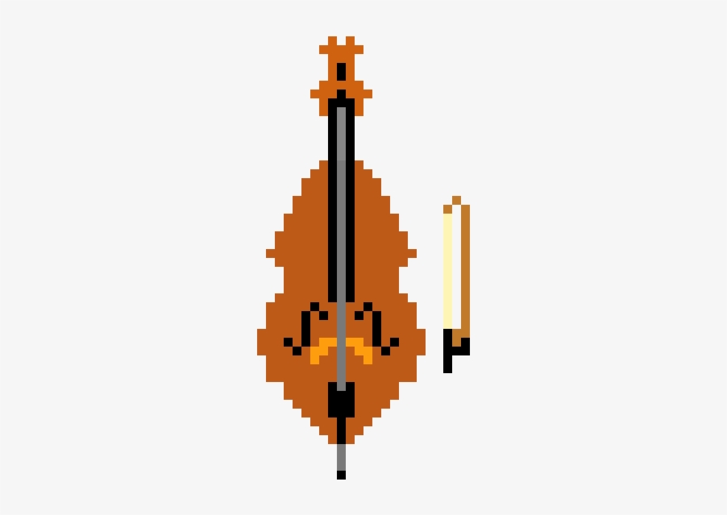 Double Bass - Pixel Art Double Bass Transparent PNG - 240x520 - Free ...