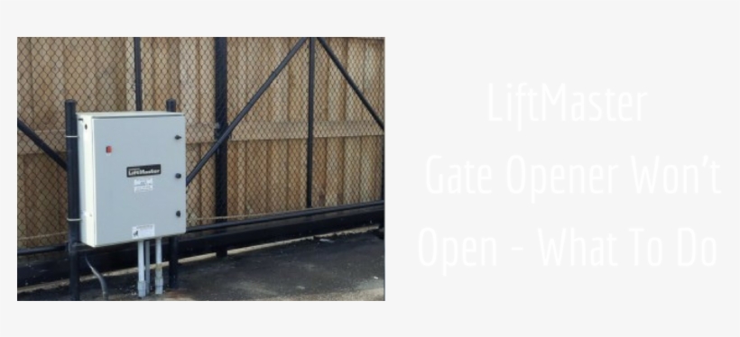 Liftmaster Gate Opener Won't Open - Gate Transparent PNG - 800x293 ...