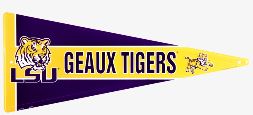 Lsu Tigers Pennant - Lsu Chrome 6 X 12 Metal Ncaa License Plate ...