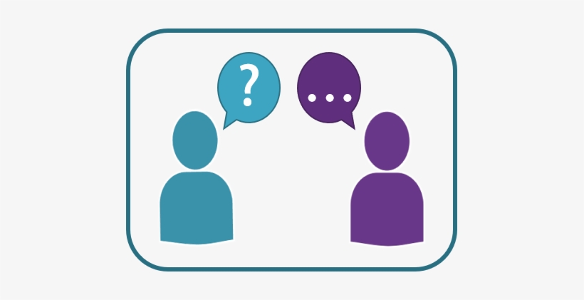 Two Illustrated People Talking To Each Other Transparent PNG - 465x341 ...