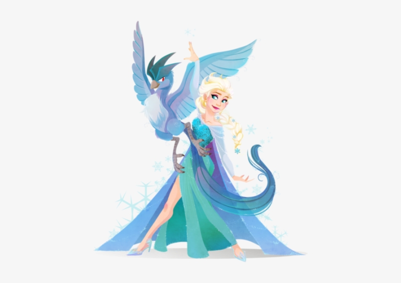 Elza E Articuno - Disney Characters Meet Pokemon Transparent PNG ...
