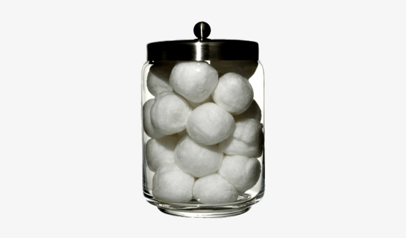 Cotton Balls In Glass Jar - Cotton Balls Container Transparent PNG ...