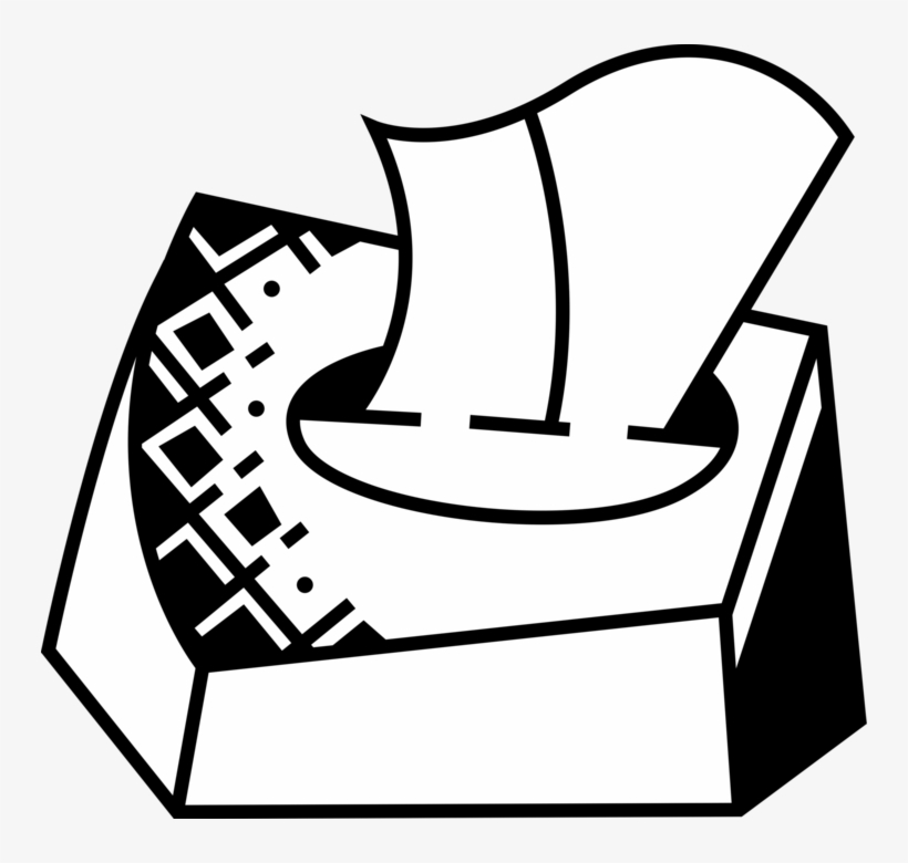 Vector Illustration Of Facial Tissue Kleenex Box - Kleenex Transparent ...