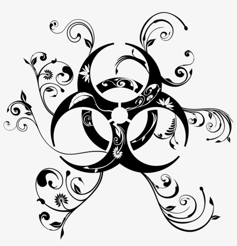 Abstract Black Biohazard - Biological Hazard Transparent PNG ...