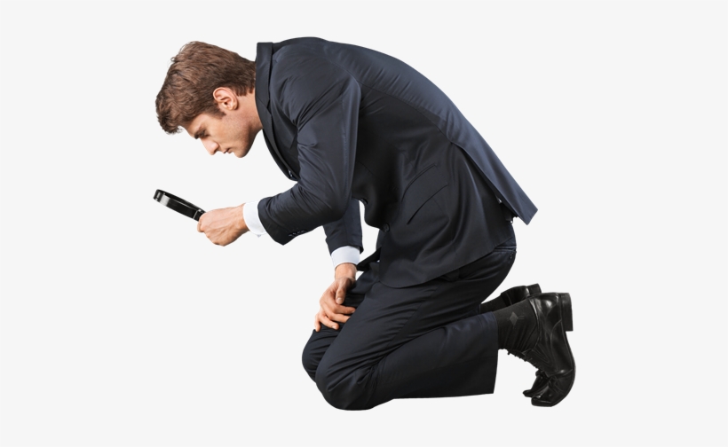 Private - Looking Through Magnifying Glass Transparent PNG - 500x444 ...