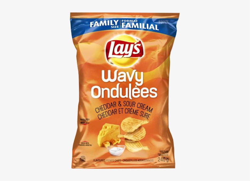 Wavy Lay's® Cheddar & Sour Cream Potato Chips - Wavy Lay's Lightly ...