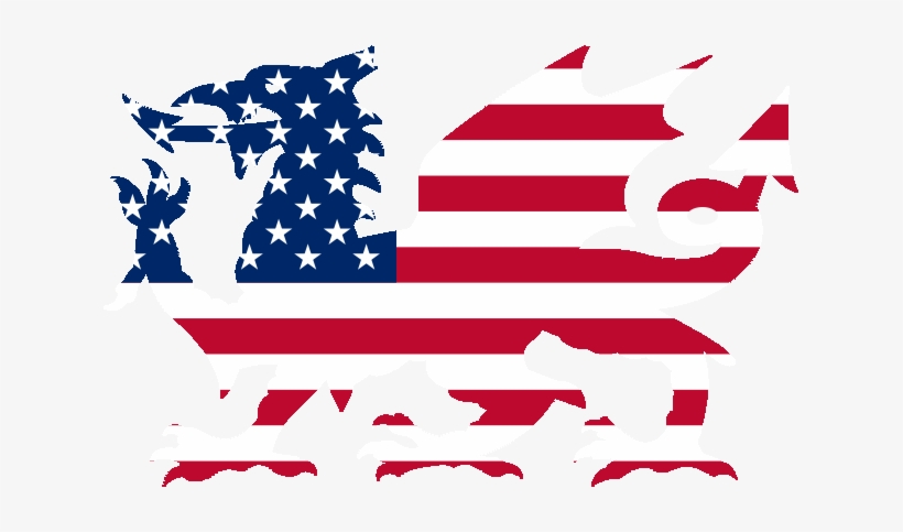 Combined Wales Us Flag - American And Welsh Flag Transparent PNG ...