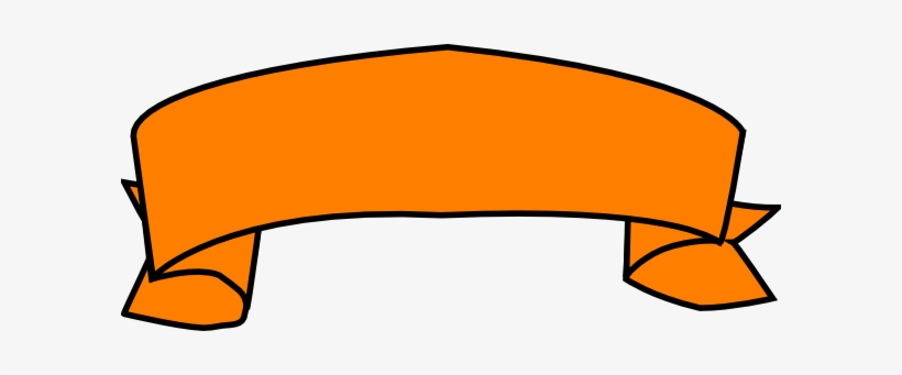 Orange Banner Clip Art At Clker - Cintas Png Transparent PNG - 600x261 ...