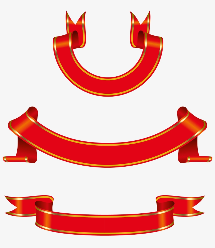 Free Clip Art Banners Clipartsco - Red Banner Set Png Clipart ...