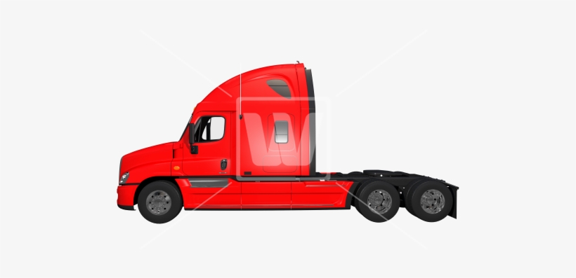 18 Wheeler Flatbed Side View