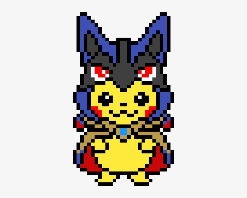 Pikachu With Lucario Hat On - Pikachu Hama Transparent PNG - 1200x1200 ...
