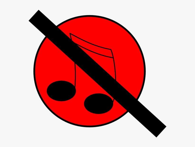 Free Music Note Clipart - No Music Icon Png Transparent PNG - 600x554 ...